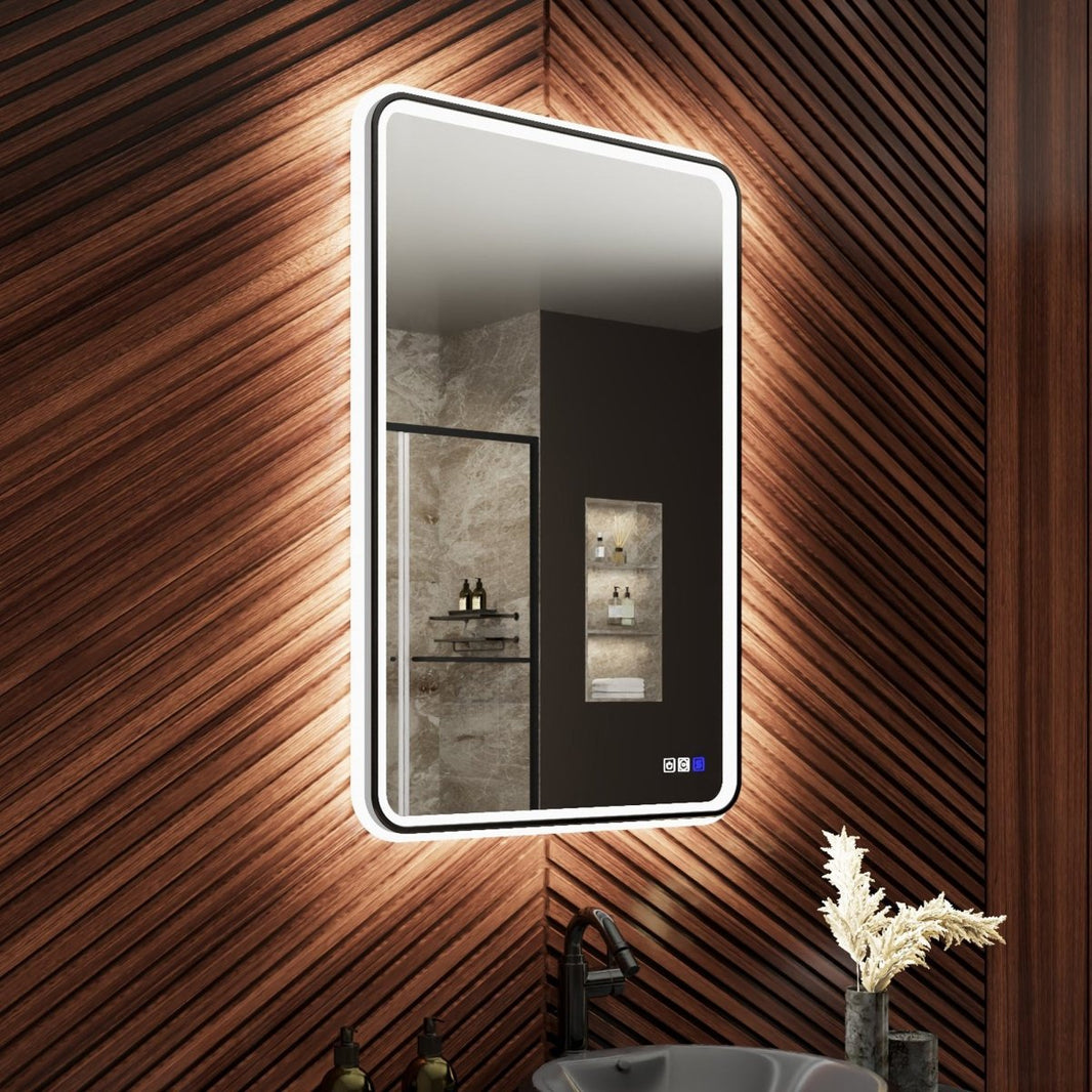 Lumina Lighted Bathroom Mirror,High Illuminate, Inner & Outer Lighting ...