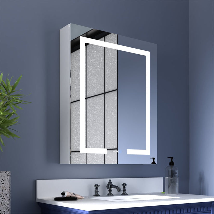 Boost-M1 24" W x 30" H Light Medicine Cabinet Recessed or Surface Moun ...