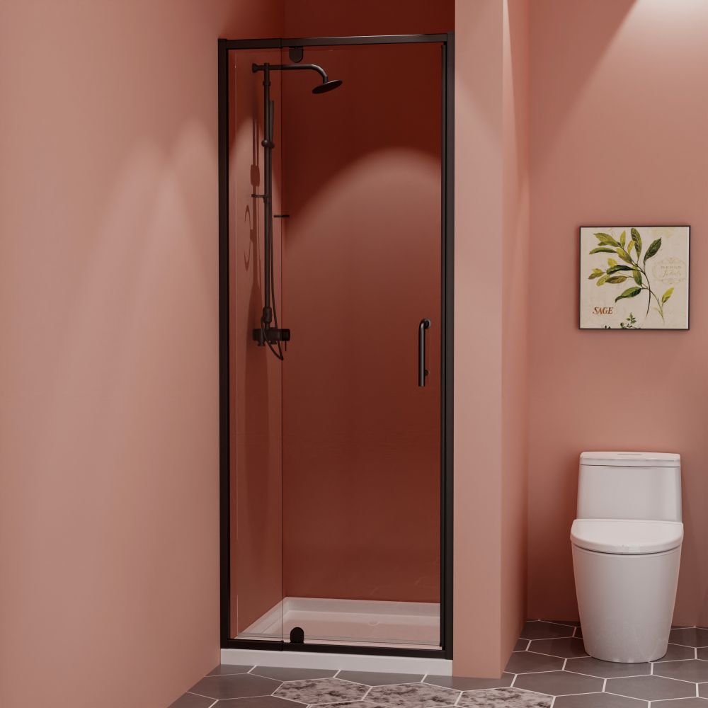 Classy Showers 28-32" W x 72" H Glass Shower Doos Semi-Frameless,6mm C ...